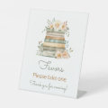 New Chapter Begins Baby Shower Favors Table Sign | Zazzle