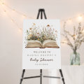 New Chapter Begins Baby Shower Welcome Sign | Zazzle