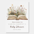 New Chapter Begins Baby Shower Welcome Sign | Zazzle