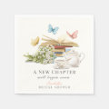New Chapter Book Butterfly Bridal Shower Napkins | Zazzle