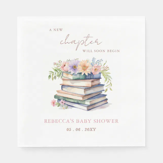 New Chapter Story book Gender Neutral Baby Shower Napkins | Zazzle