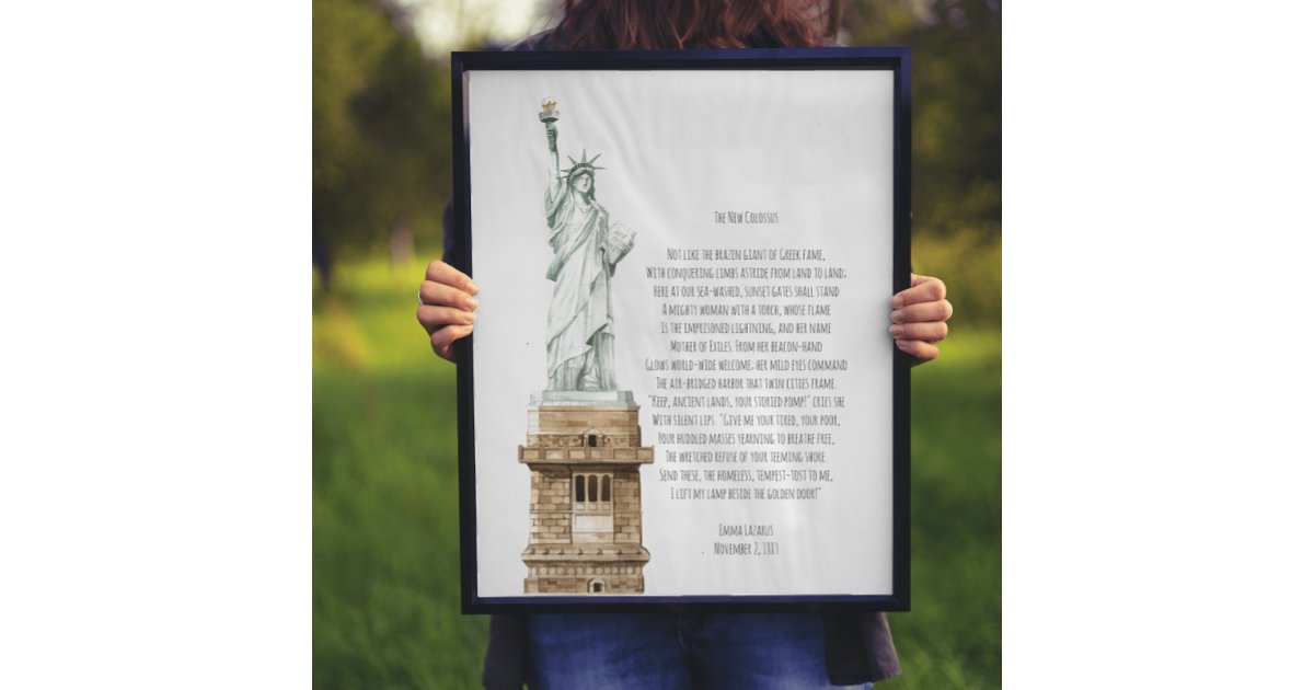 New Colossus Liberty Poem Poster | Zazzle