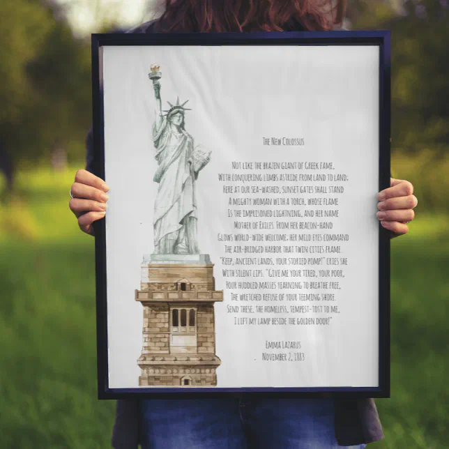 New Colossus Liberty Poem Poster | Zazzle