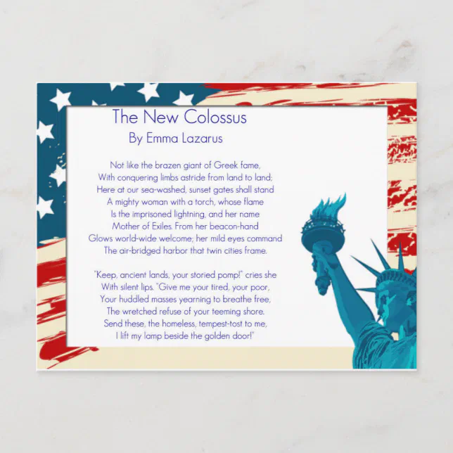 New Colossus Postcard | Zazzle