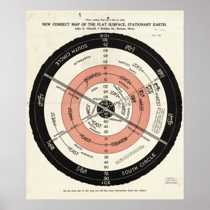 New correct map of the flat earth poster | Zazzle