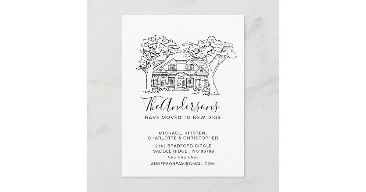 New Digs | Moving Announcement | Zazzle