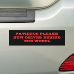 New driver bumper sticker | Zazzle