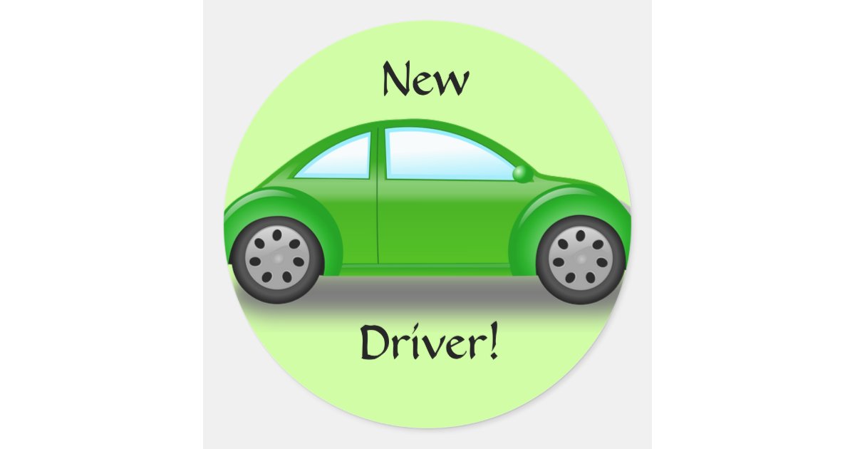 New Driver Green Car Sticker | Zazzle