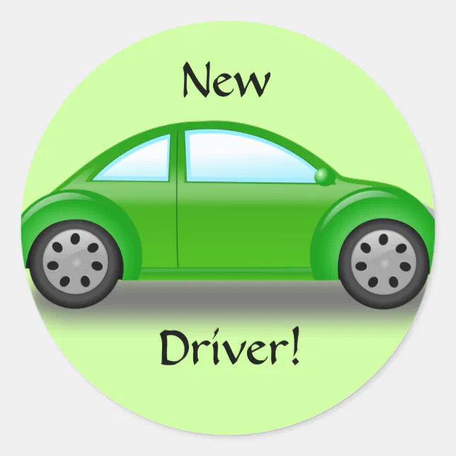 New Driver Green Car Sticker | Zazzle