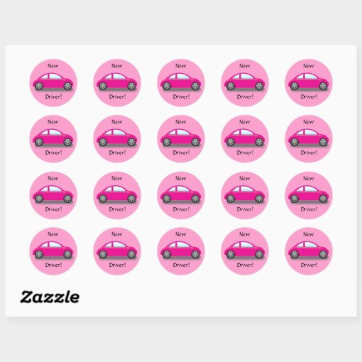 New Driver Pink Car Sticker | Zazzle
