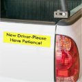 New Driver-Please Have Patience! Bumper Sticker | Zazzle