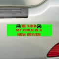 New Driver Safety Bumper Sticker | Zazzle