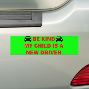 New Driver Safety Bumper Sticker | Zazzle