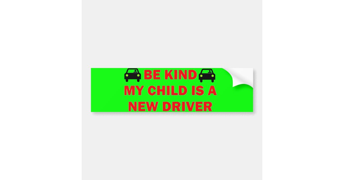 New Driver Safety Bumper Sticker | Zazzle