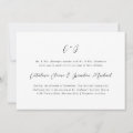 New Elegance Calligraphy Monogram Names Wedding Invitation | Zazzle