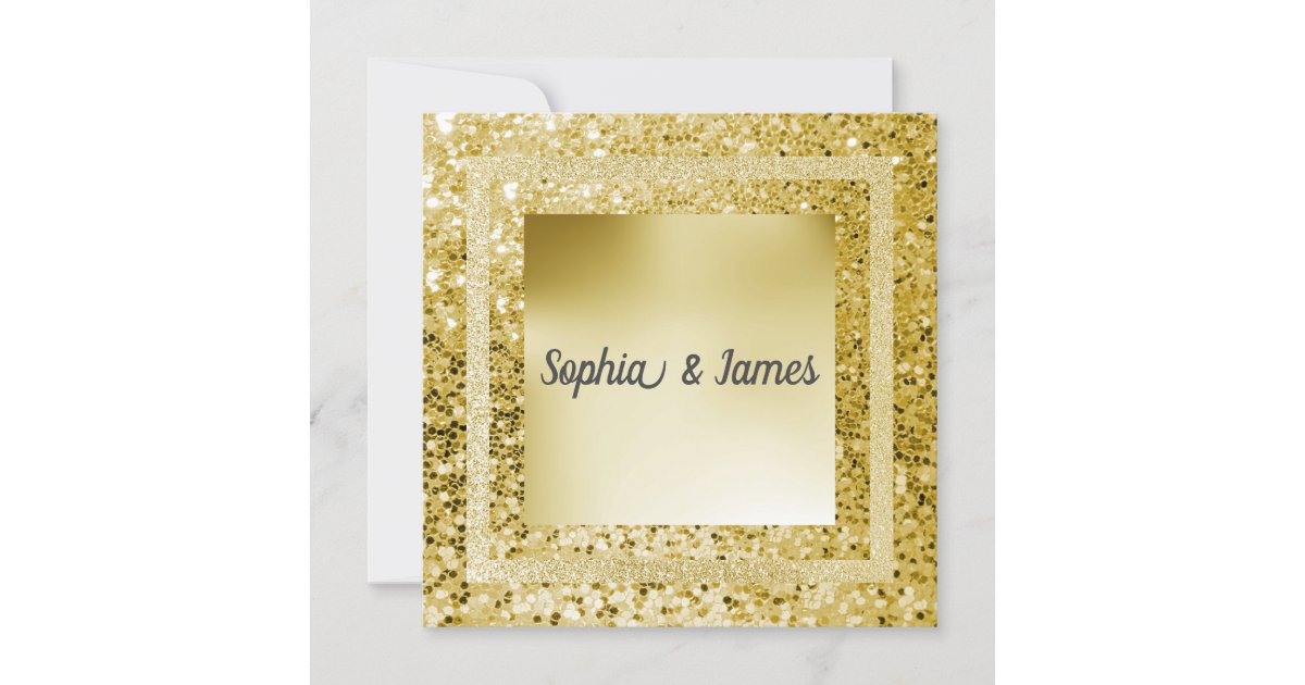 New Elegant Sparkle wedding invitation | Zazzle