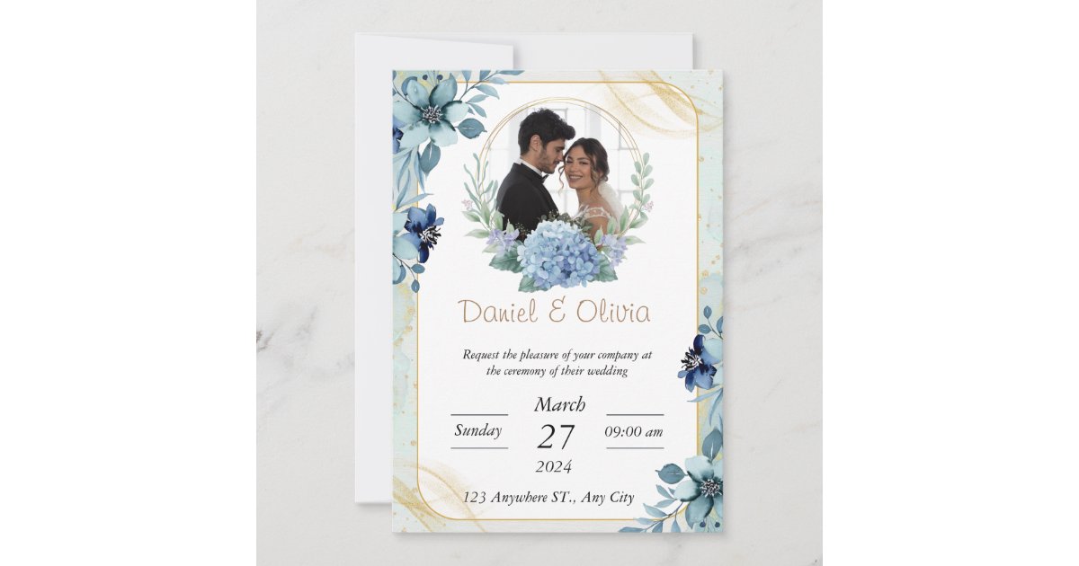 New Elegant wedding Invitation Card 2024 | Zazzle