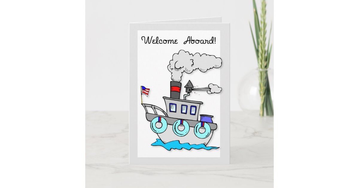 New Employee Welcome Aboard Ship Card | Zazzle