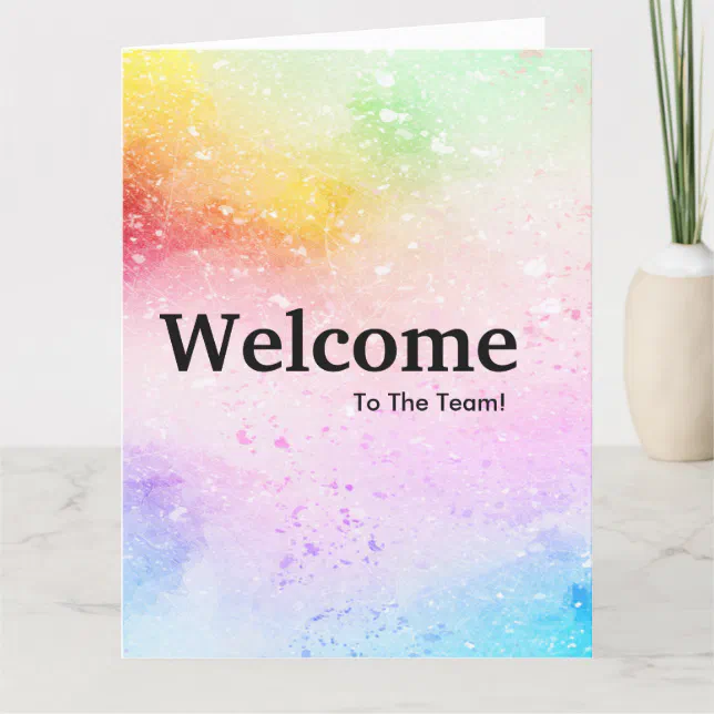 New Employee Welcome Watercolor Card | Zazzle