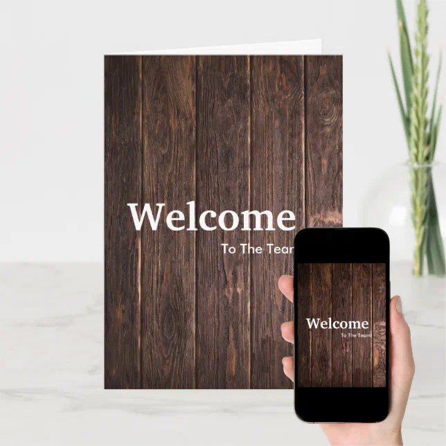 New Employee Welcome Wood Card | Zazzle