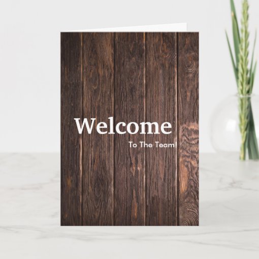 New Employee Welcome Wood Card | Zazzle