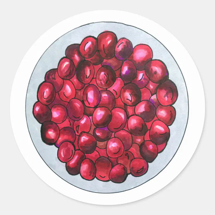 New England Cranberries Cranberry Bog Berries Classic Round Sticker ...