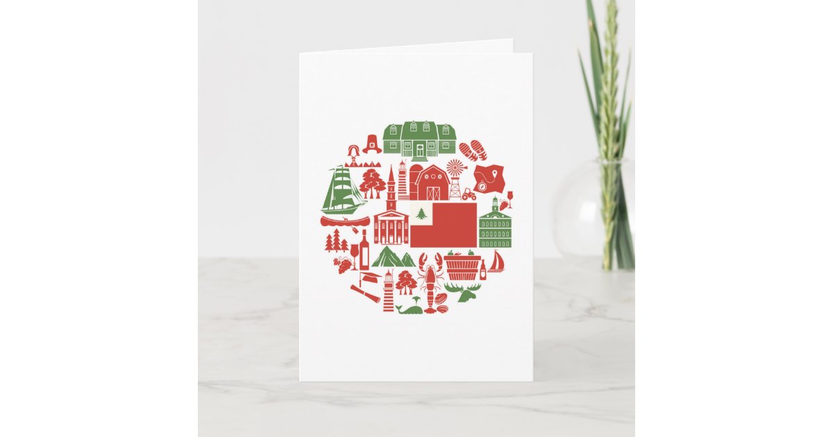 New England Icons Card | Zazzle