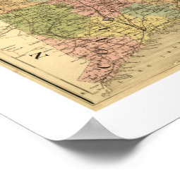 New England States Map 1839 Poster | Zazzle