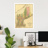 New England States Map 1839 Poster | Zazzle
