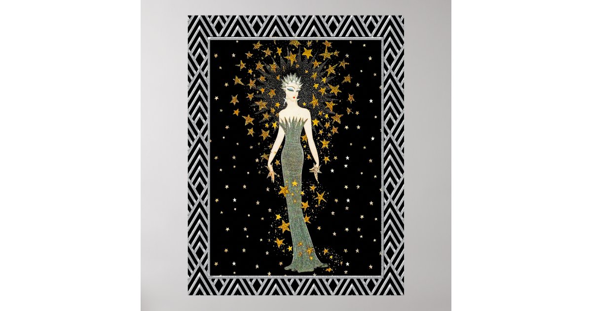 New ERTE design (Stars) Poster | Zazzle.com