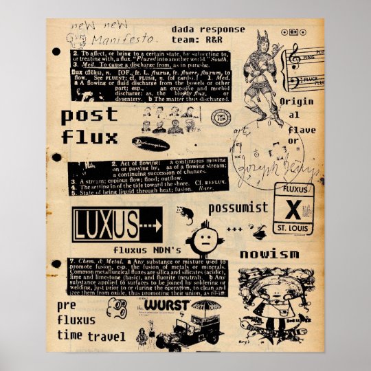 New Fluxus Manifesto Poster | Zazzle.com