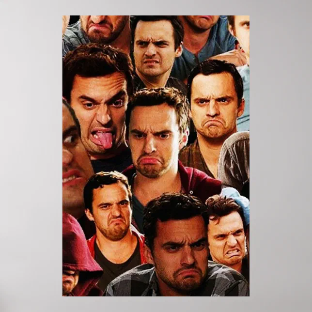 New Girl Nick Miller Collage Poster | Zazzle