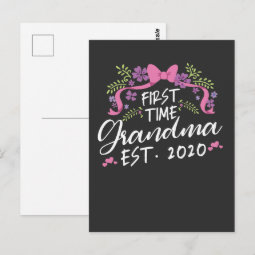 New Grandmother First Time Grandma 2020 Family Postcard | Zazzle