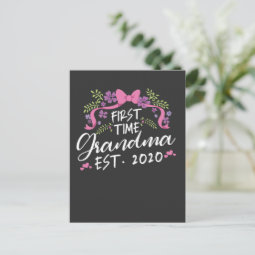 New Grandmother First Time Grandma 2020 Family Postcard | Zazzle