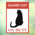 NEW! Guard Cat On Duty — Funny Warning Cling | Zazzle