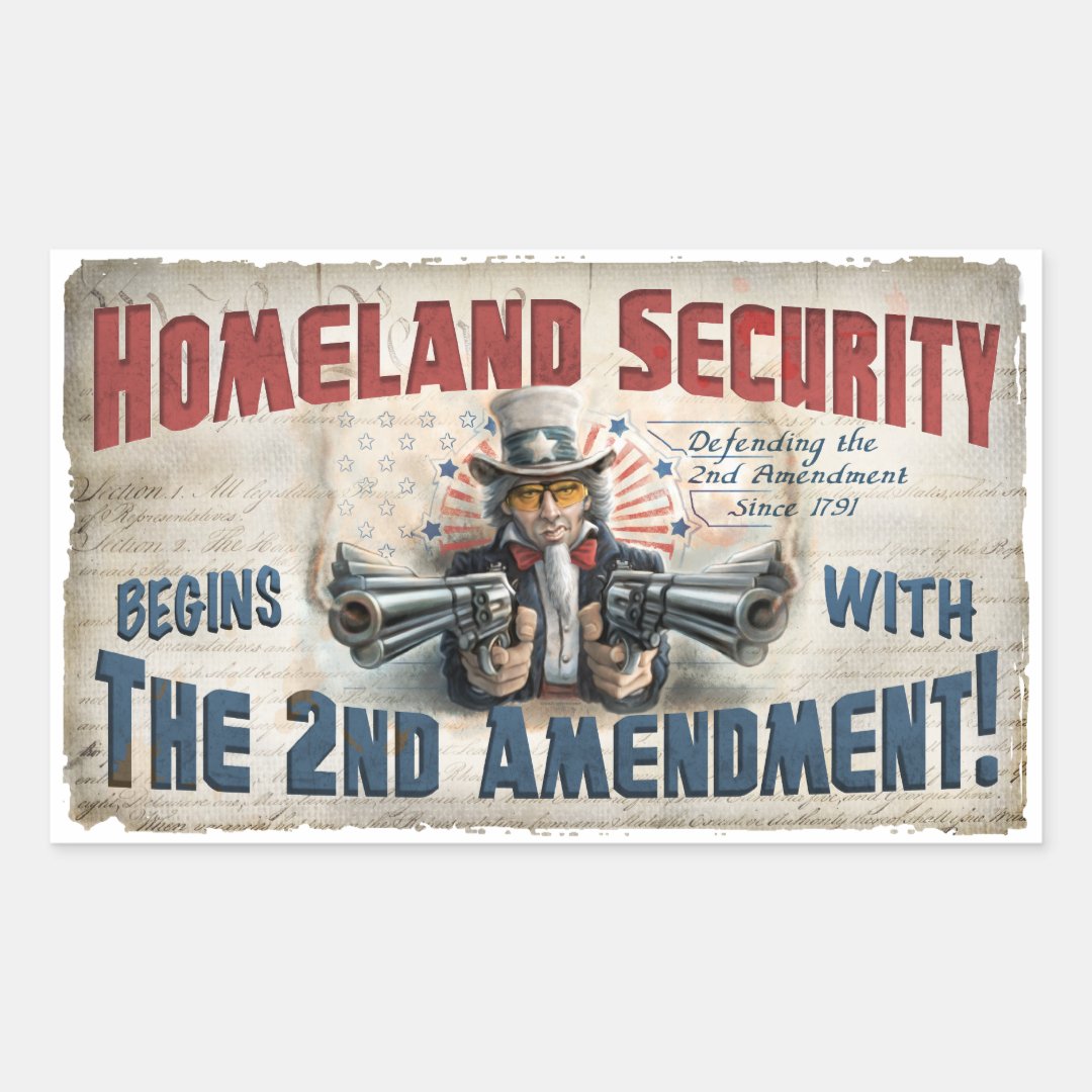 New Gun Rights Gear Rectangular Sticker | Zazzle