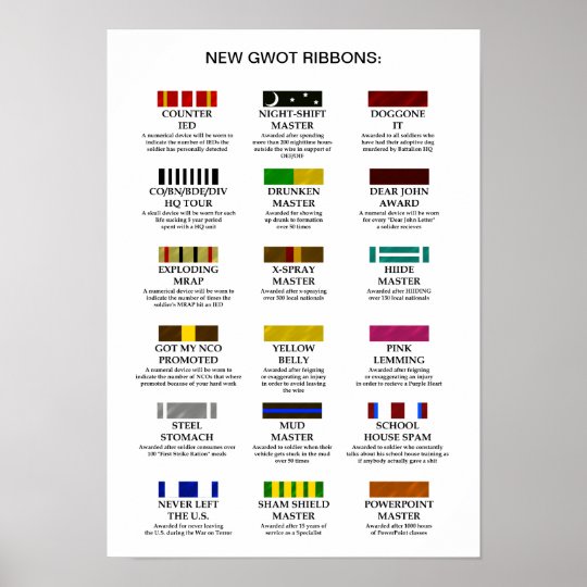 New GWOT Ribbons Poster | Zazzle.com