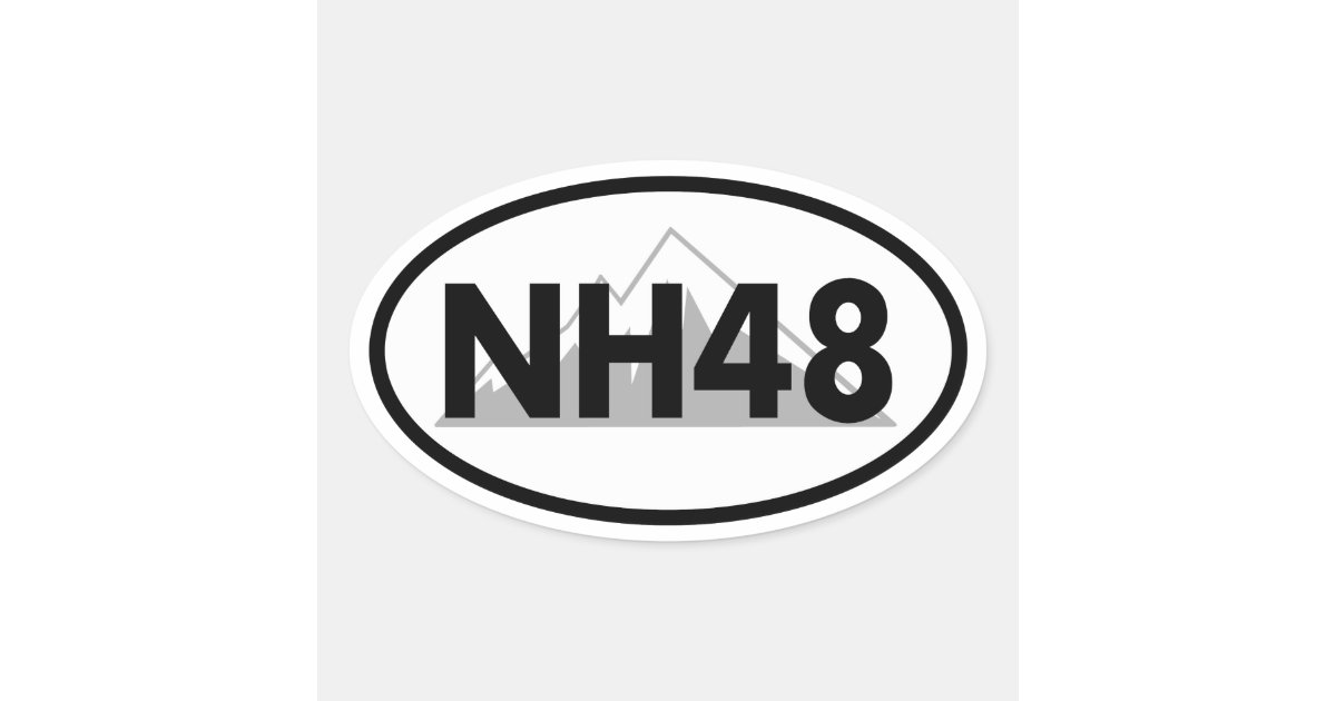 New Hampshire 48 Oval Sticker | Zazzle