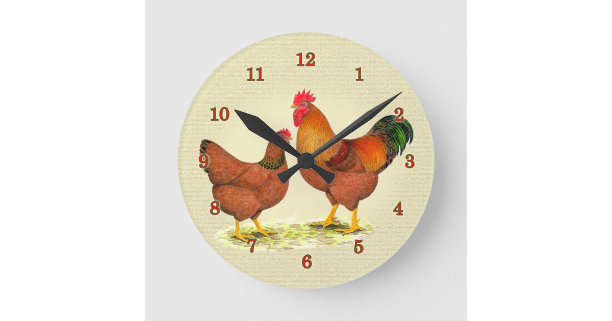 New Hampshire Chickens Clock | Zazzle