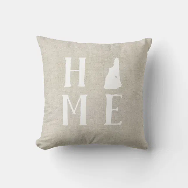 New Hampshire Home State Throw Pillow | Zazzle
