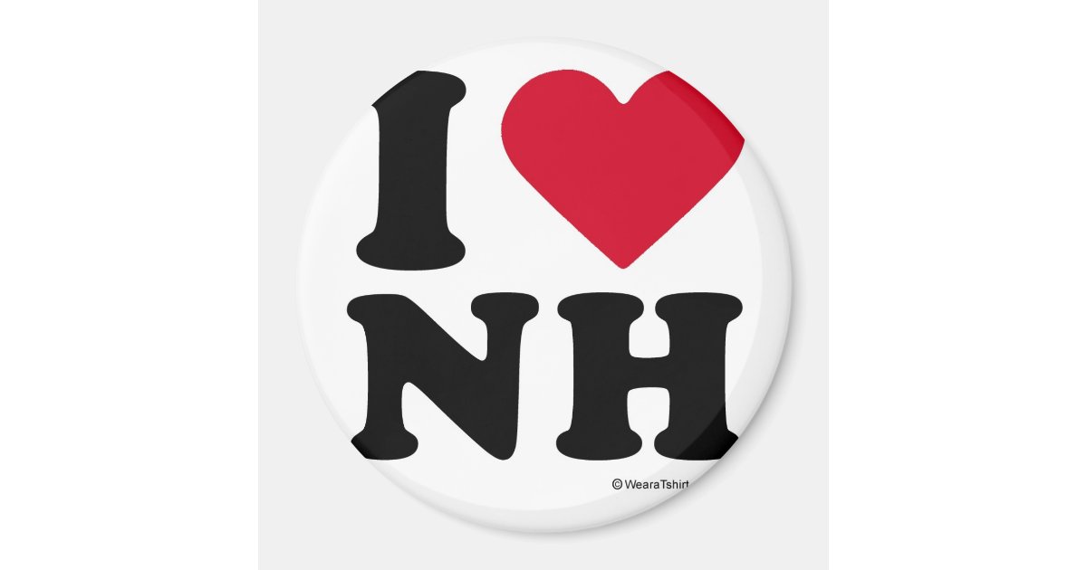 NEW HAMPSHIRE - "I LOVE NH" "I LOVE NEW HAMPSHIRE" MAGNET | Zazzle