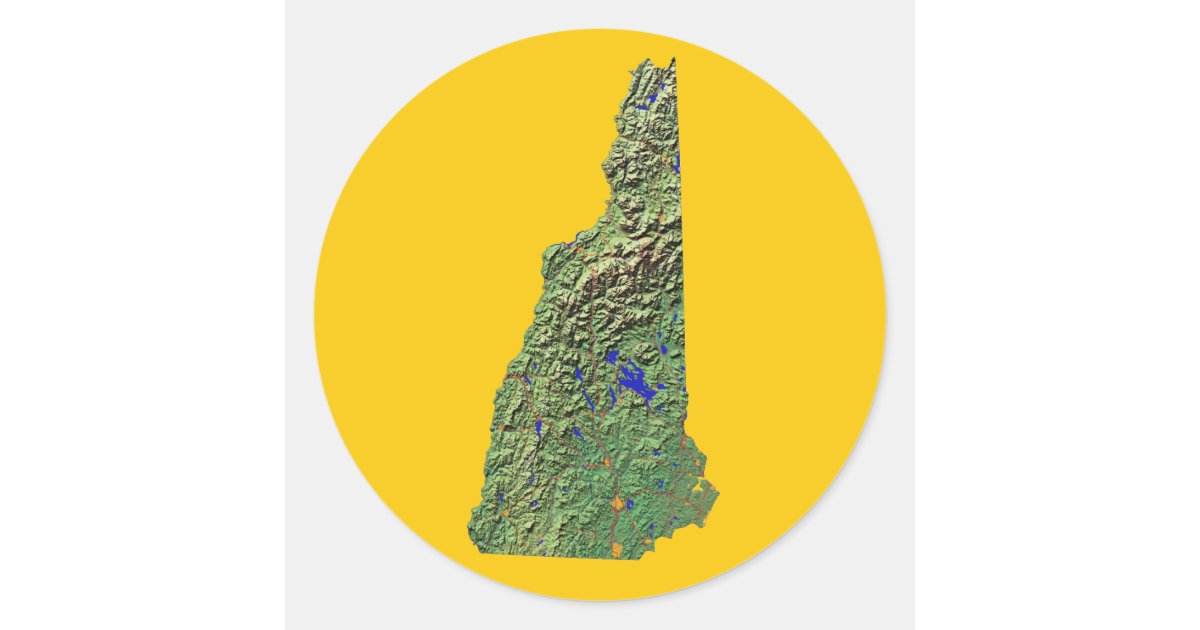 New Hampshire Map Sticker | Zazzle