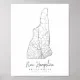 New Hampshire Minimal Street Map Poster | Zazzle
