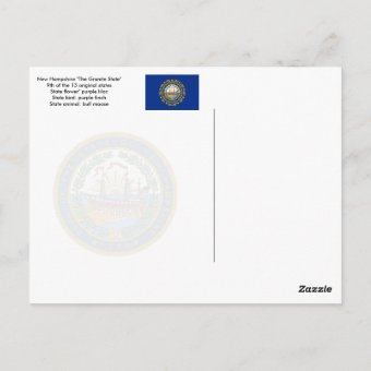 New Hampshire State map card | Zazzle