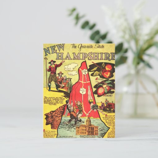 New Hampshire the Granite State Postcard | Zazzle