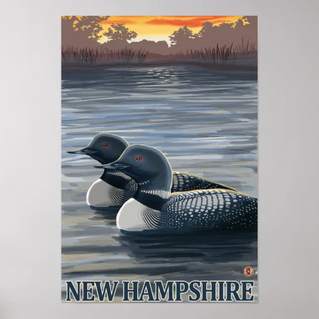 New HampshireCommon Loon Poster | Zazzle
