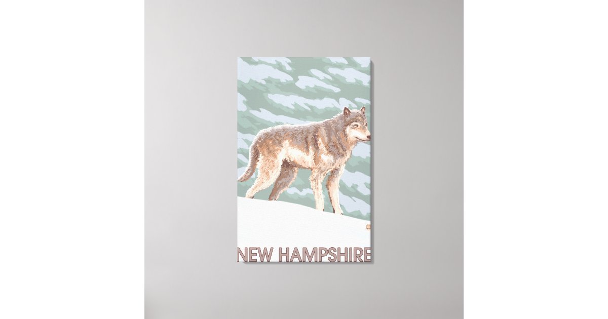 New HampshireWolf Scene Canvas Print | Zazzle