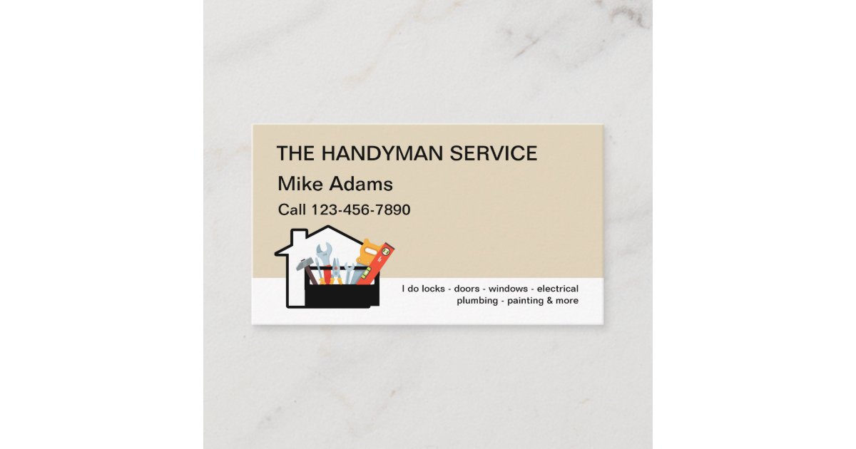 New Handyman Service Business Card | Zazzle.com