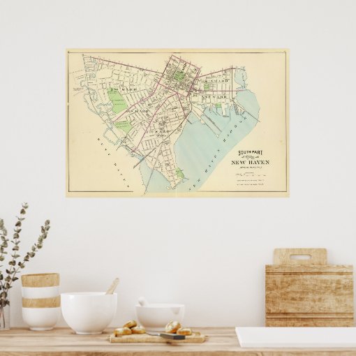 New Haven Map Poster | Zazzle