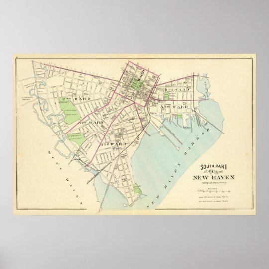 New Haven Map Poster | Zazzle.com